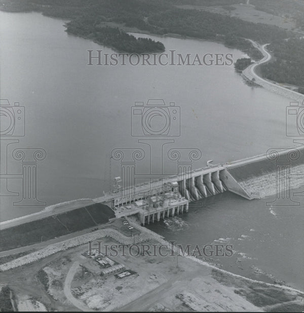 1966 Press Photo Alabama-Alabama-Aerial view of Logan Martin Dam at Pe ...