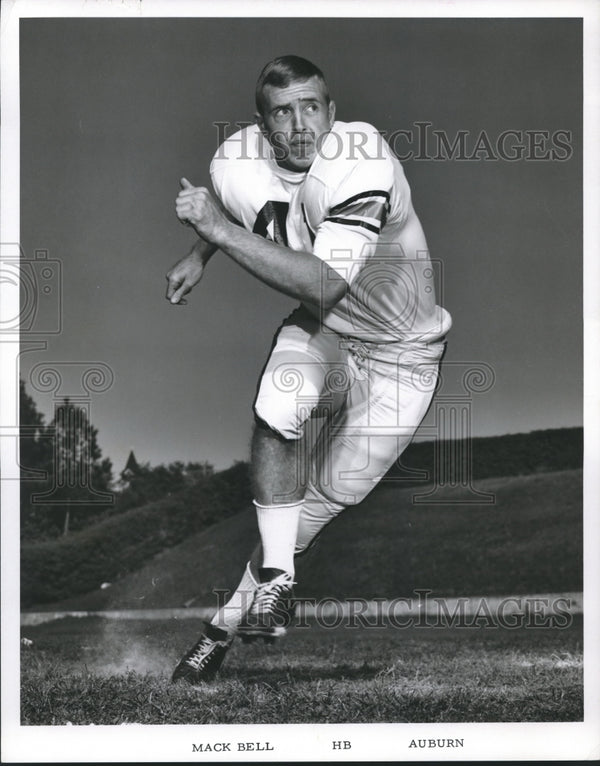 1965 Press Photo Alabama-Auburn football player, half-back Mack Bell ...