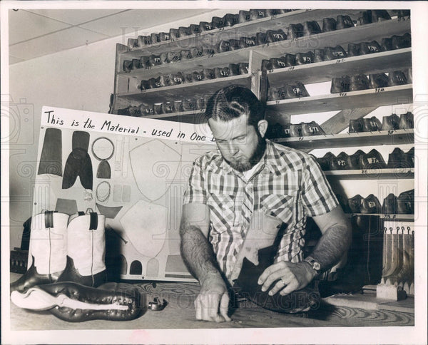 1966 Florida Bootmaker Louis Reno Press Photo - Historic Images