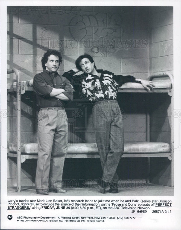 1989 Hollywood Actors Mark Linn-Baker & Bronson Pinchot Press Photo ...