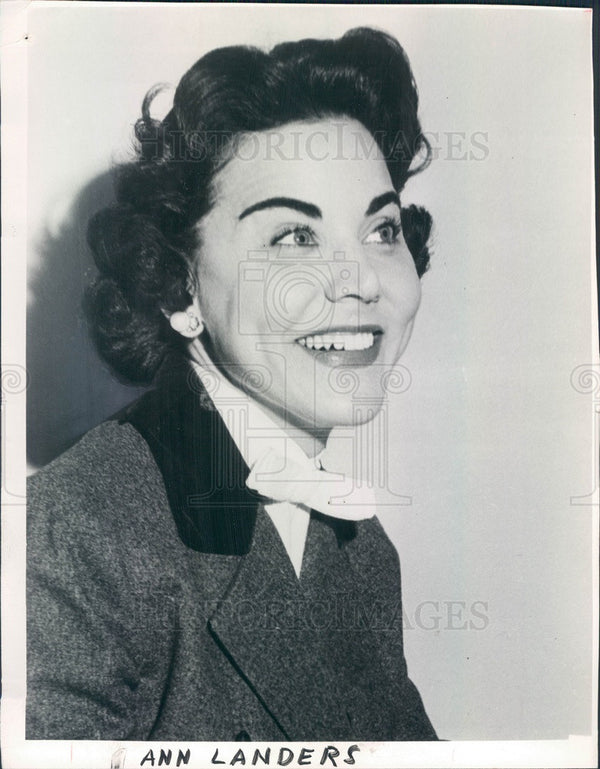 1961 Advice Columnist Ann Landers Press Photo - Historic Images