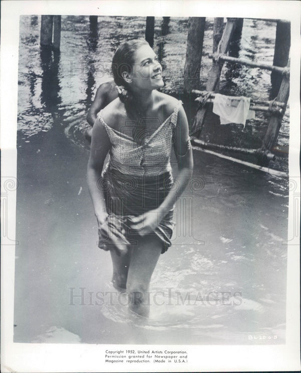 1952 French-Arabian Beauty Actress Kerima in Outcast of the Islands Pr ...