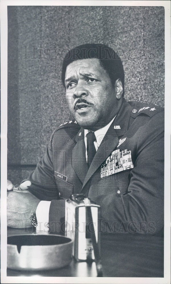 1975 Gen Daniel James Jr, North American Air Defense Command Press Pho ...