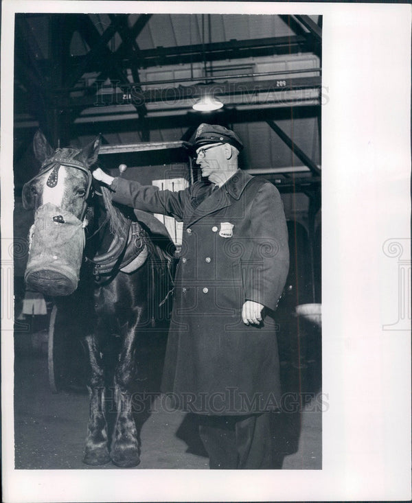 1954 Detroit, Michigan Eastern Markets Patrolman August Budde Press Ph ...