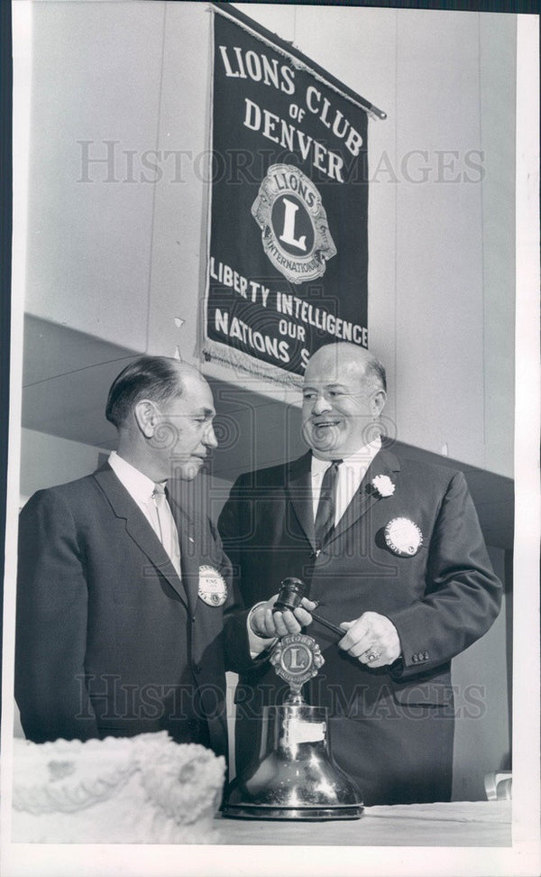 1963 Denver, CO Lions Club Presidents Lloyd King & Keppel Brierly Pres ...