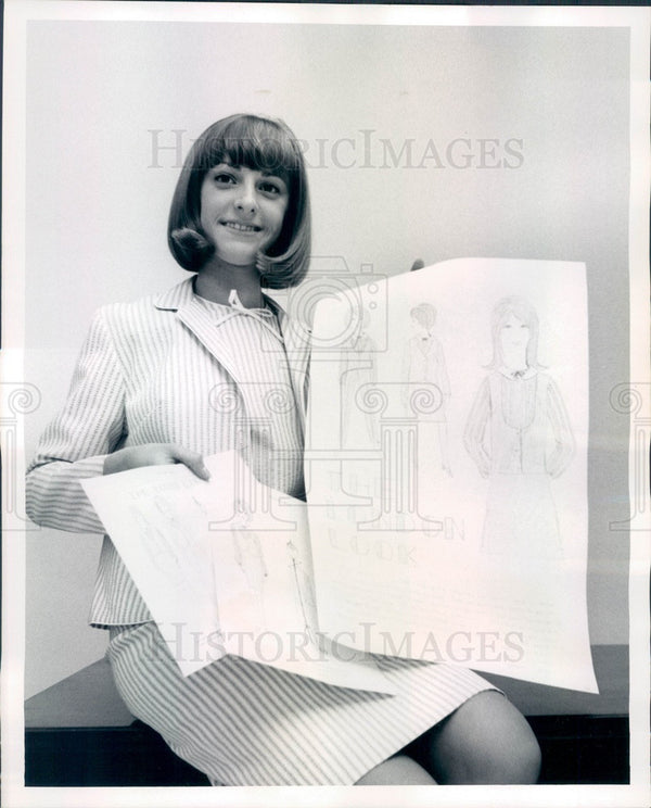 1965 Denver, Colorado Gaddi Fashion Contest Winner Joyce McBride Press ...