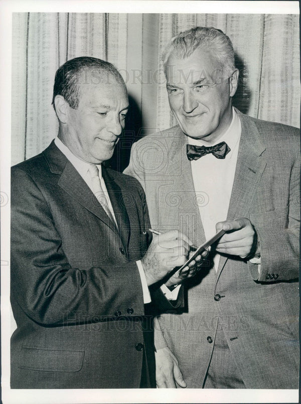 1964 ABC-Paramount Chairman Leonard Goldenson & Dr Gaylord Harnwell Pr ...