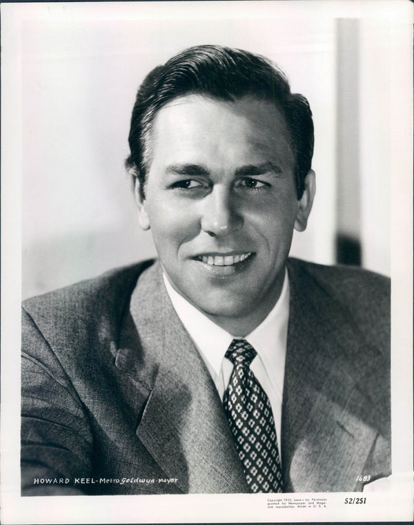 1952 Hollywood Actor & Singer Howard Keel, Star of TV Show Dallas Pres ...