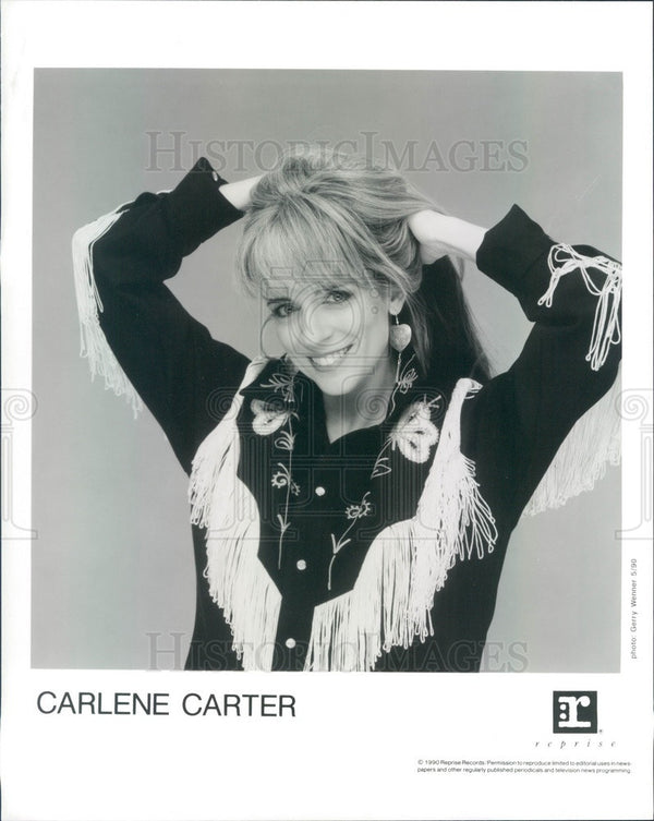 1990 American Country Singer/Songwriter Carlene Carter Press Photo ...