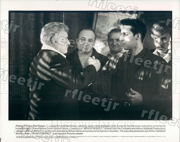 1991 Actors Rod Steiger, John Turturro, Dennis Farina Press Photo ads3 ...