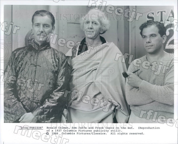 1986 Actors Ronald Colman, Sam Jaffe, Dir Frank Capra in 1937 Press Ph ...