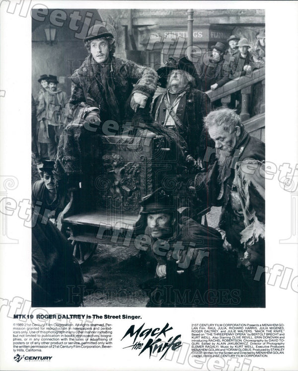 1989 Rock Band The Who Lead Singer, Actor Roger Daltrey Press Photo ad ...