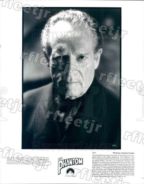 1996 Emmy Winning Actor Patrick McGoohan in Film The Phantom Press Pho ...