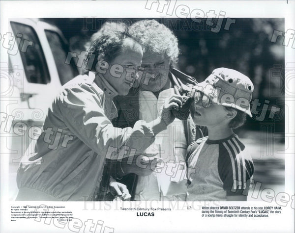 1986 Actor Corey Haim & Director David Seltzer Filming Lucas Press Pho ...