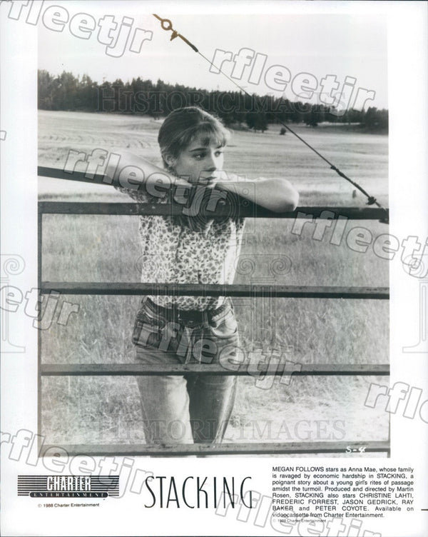 1988 Canadian Actress Megan Follows in Film Stacking Press Photo adt49 ...