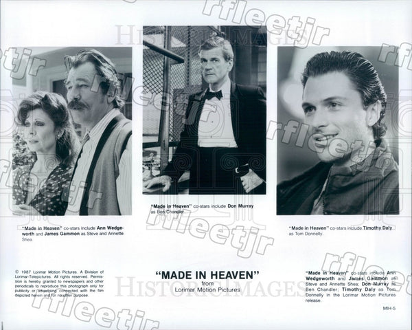 1987 Actors Ann Wedgeworth, James Gammon, Don Murray/Tim Daly Press Ph ...