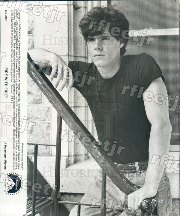 1986 American Actor Craig Sheffer in Film Fire With Fire Press Photo a ...