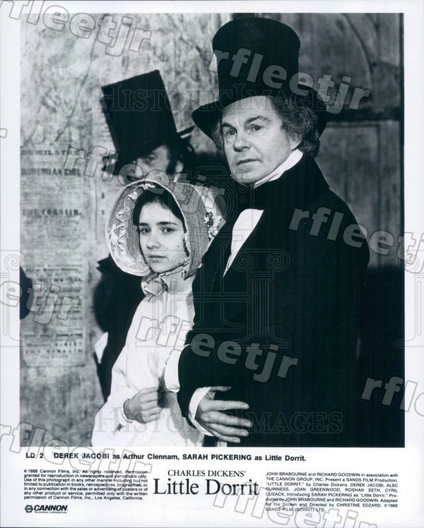 1988 Actors Derek Jacobi & Sarah Pickering in Little Dorrit Press Phot ...