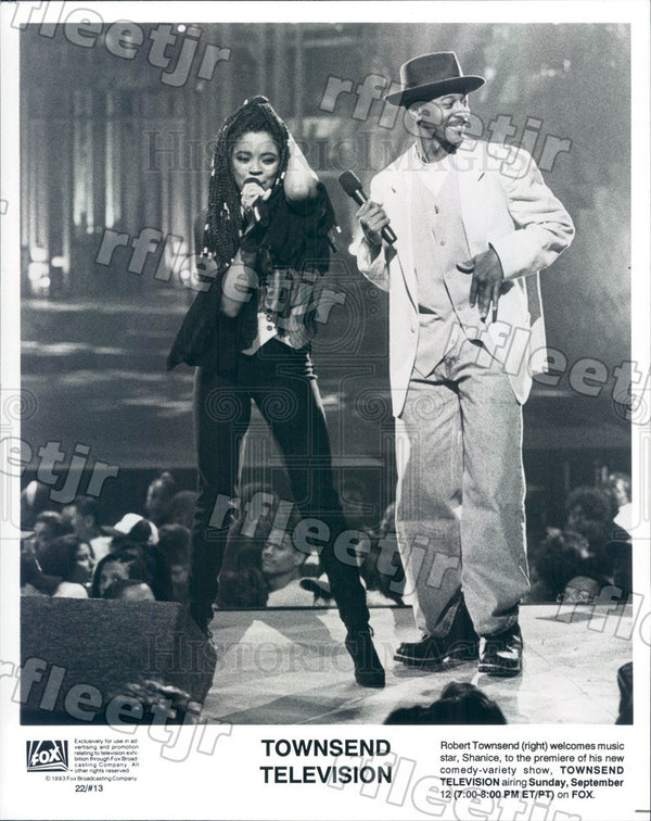 1993 Actor Robert Townsend & Singer Shanice on TV Show Press Photo adx ...
