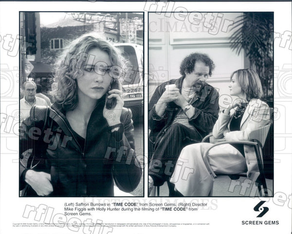 2000 Actor Saffron Burrows, Director Mike Figgis Filming Press Photo a ...