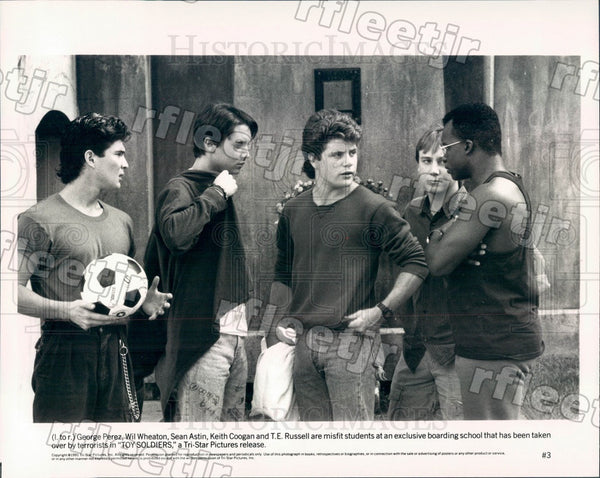 1991 Actors Sean Astin/Keith Coogan/Wil Wheaton/George Perez Press Pho ...