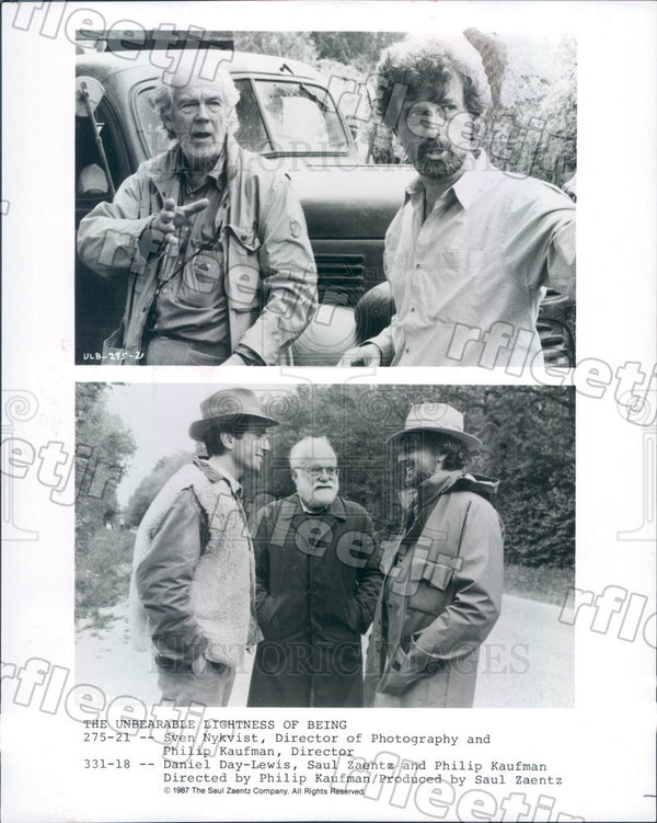 1987 Actor Daniel Day-Lewis, Director Philip Kaufman Press Photo ady64 ...