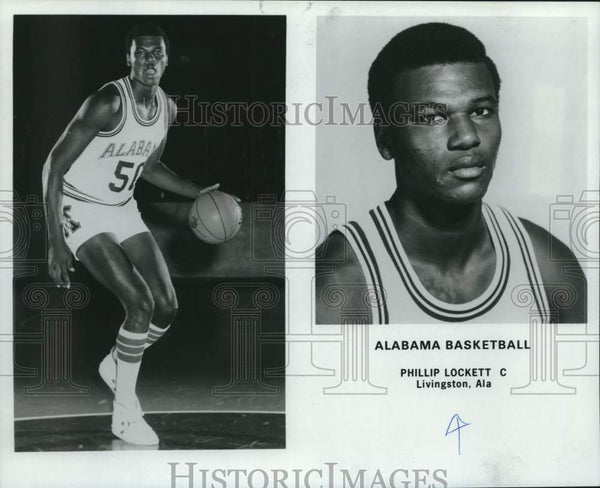 Press Photo University of Alabama basketball player Phillip Lockett ...
