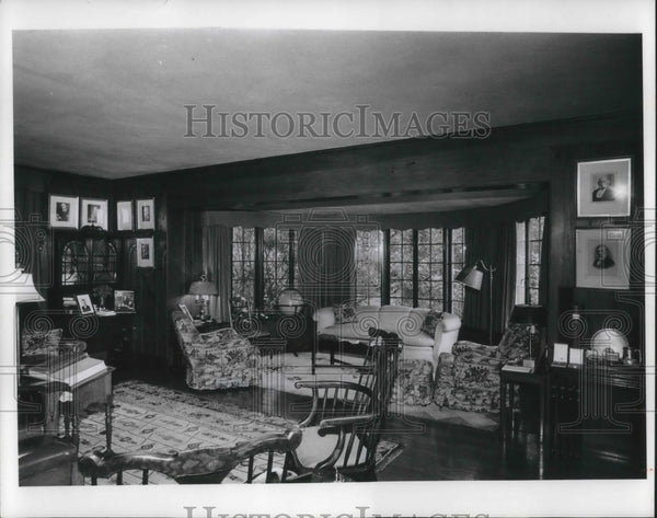 1973, Inside the home of Cyrus S. Eaton at Acadia Farms - cva10208 ...