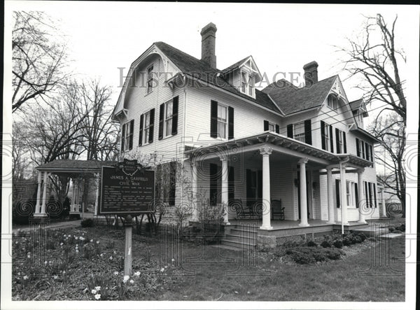 1982 Press Photo President James A.Garfield Home in Lawnfield Mentor ...