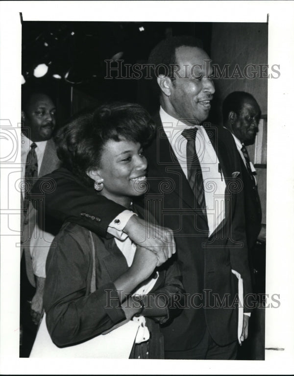 1989 Press Photo Council President George Forbes with daughter Mildred ...