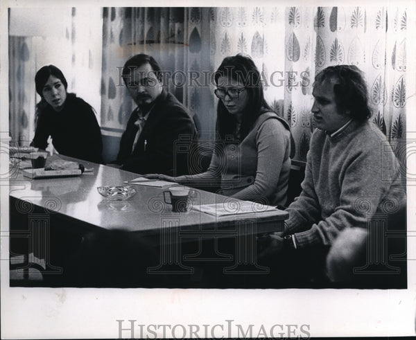 1971 Mrs. Beth Cagau, Dr. Joel Spring, Janet Stark, Allen Frager ...
