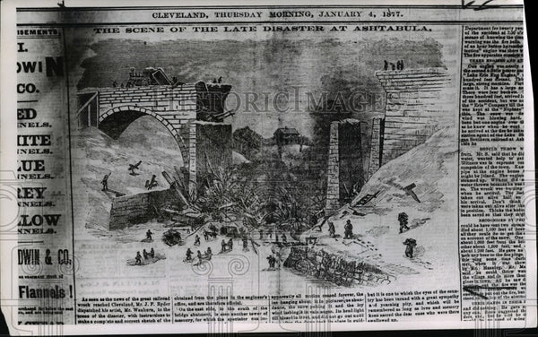 1957 Press Photo Ohio-Ashtabula Bridge Disaster, December 29, 1876 ...