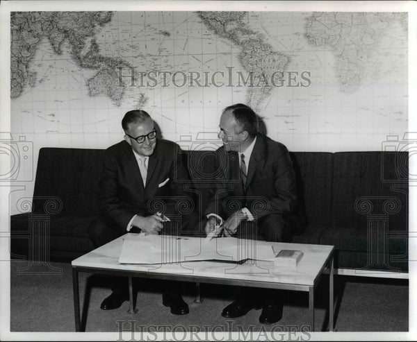1963 Press Photo Louis Cabot and E.J.O' Leary, businessmen - Historic ...