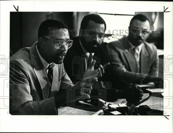 1989 Press Photo Rev. Tony Minor, Rev. Richard Dalton and Rev. Charles ...