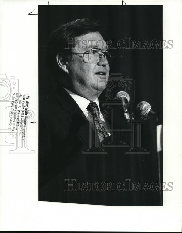 1989 Press Photo J Richard Kelso the outgoing chairman of Growth Assoc ...