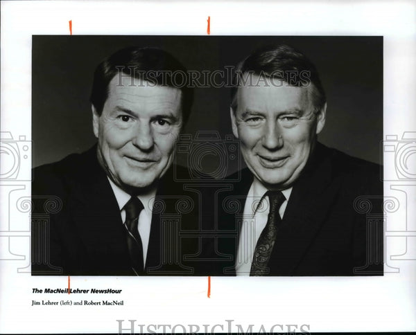 Press Photo Jim Lehrer & Robert MacNeil- The MacNeil/Lehrer NewsHour ...