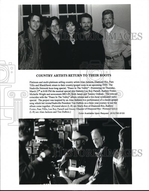 1997 Press Photo Marty Roe of Diamond Rio, Radney Foster, Pam Tillis ...