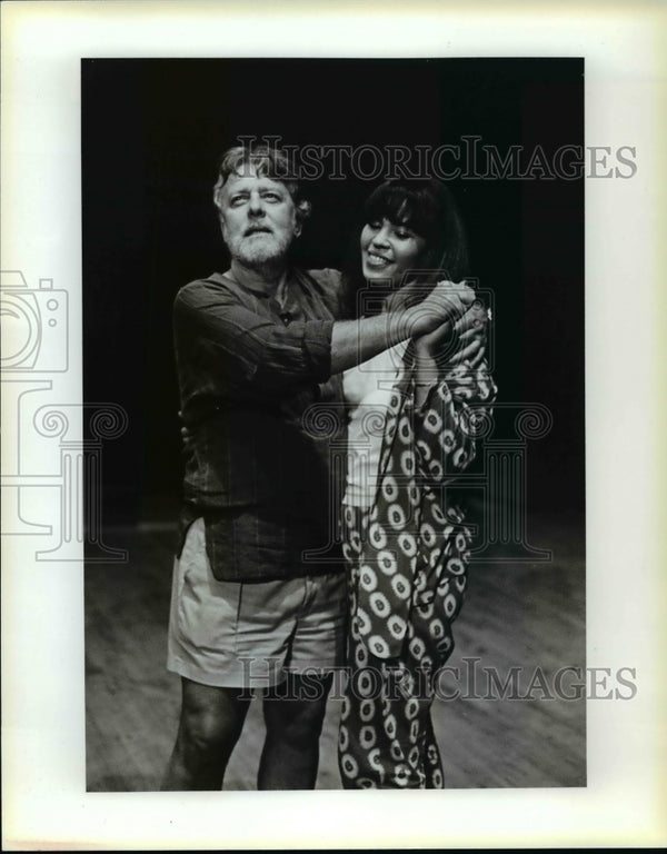 1986 Press Photo Richard Oberlin and Michele Shay in Anthony and Cleop ...
