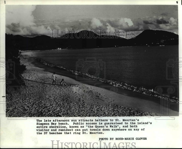 1986 Press Photo St Maarten's Simpson Bay beach - cvb22703 - Historic ...