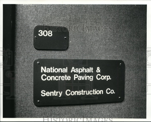 1984 Press Photo The National Asphalt Concrete Paving Corp at 2800 Euc ...