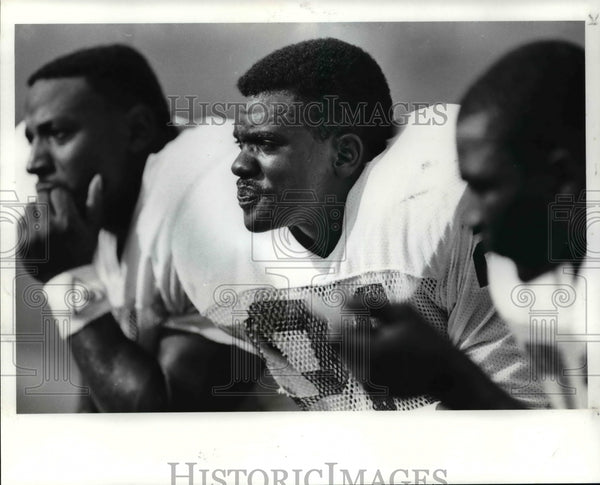1987 Press Photo Ernest Byner, Herman Fontenot and Johnny Davis - cvb4 ...