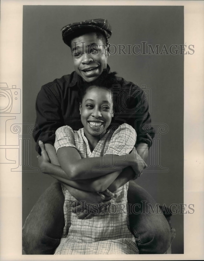 1992 Press Photo Mona Wyatt & John Lathan on Spunk Plays - cvb43135 ...