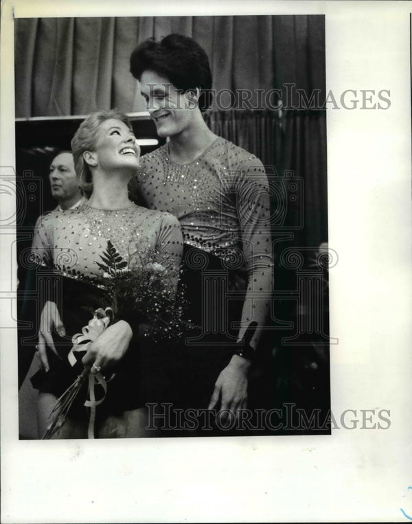 1983 Press Photo Kristan Lowery and Chip Rossbach, Junior Dance Compet ...