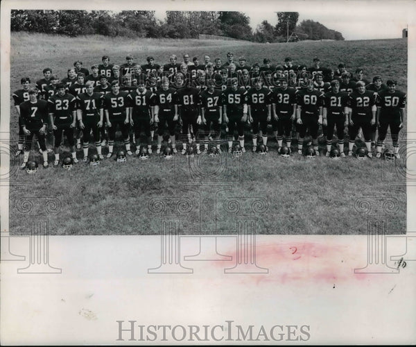 1971 Copley High Indians Football team members - Historic Images