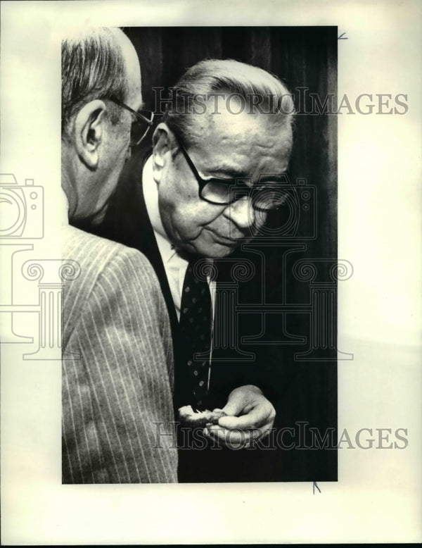 1986 Press Photo Former governor James Rhodes-fund raising reception ...