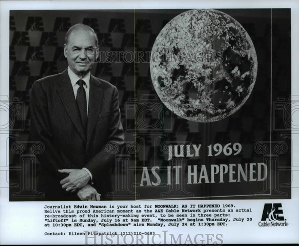 Press Photo Journalist Edwin Newman, host for Moonwalk: As It Happened ...