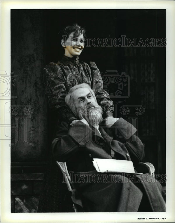 Press Photo Sharon Bicknell and Richard Halverson-Three Sisters play ...