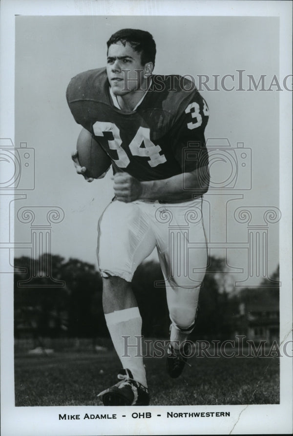 1969 Press Photo Mike Adamle, OHB Northwestern - Historic Images