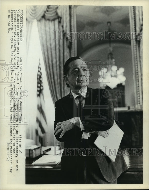 1973 Press Photo Speaker Carl Albert in his Capitol Office - Historic ...