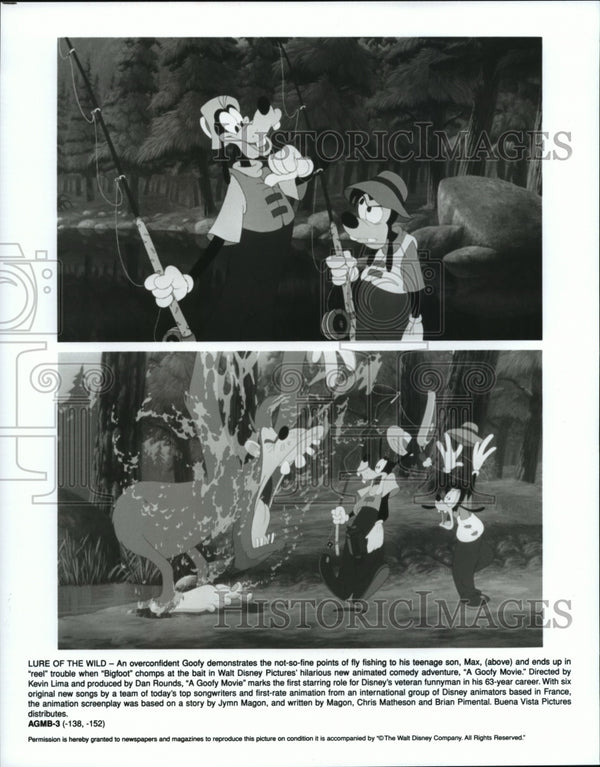 Press Photo "Lure of the Wild," a Goofy & son Max Movie - Historic Images